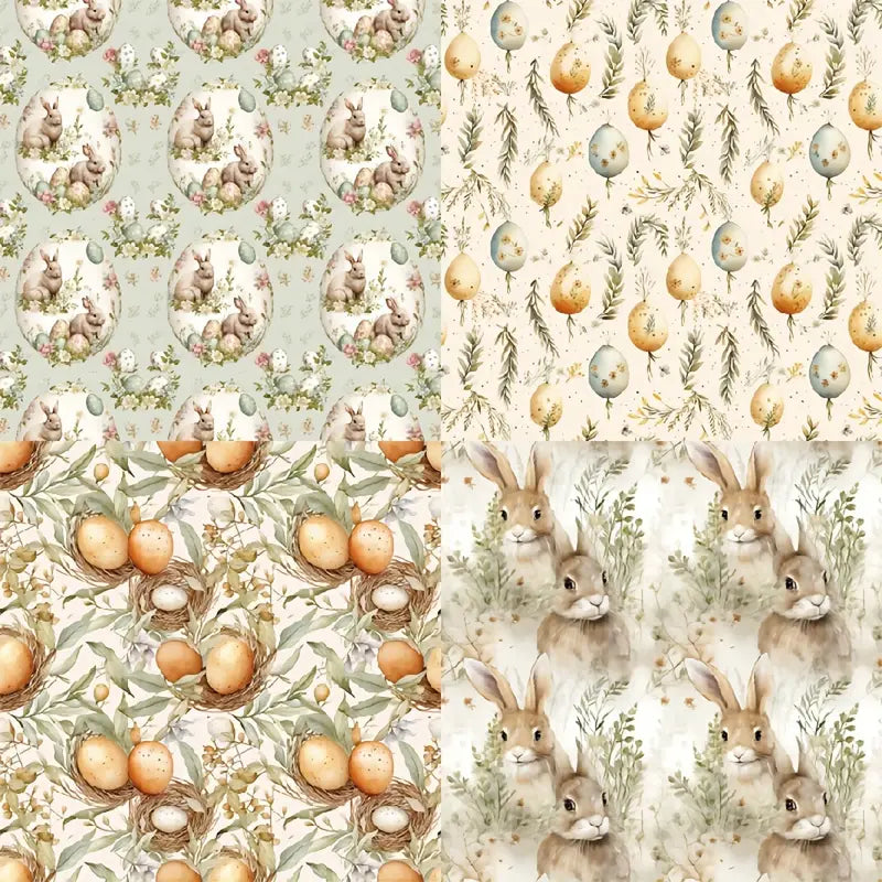 Easter Bunny Paper Pack 6"X6" 12/Pkg – European Papercrafts