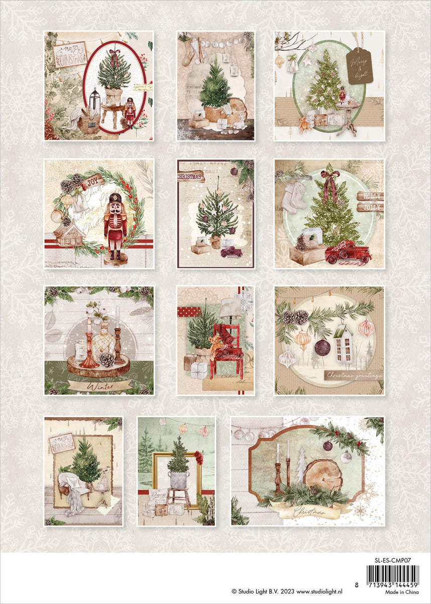 Studio Light Essentials Card Making Pad 12/Pkg - Nr. 07, Cozy Christma ...