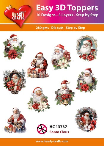 Easy 3D Die-Cut Toppers - Santa Claus – European Papercrafts