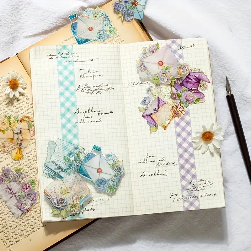 Clear Acetate Stickers - Floral Envelopes - 20pcs - 5 varieties ...