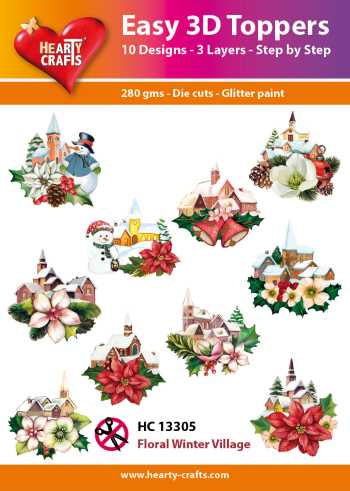 Easy 3D Card Toppers - Floral Winter Village – European Papercrafts